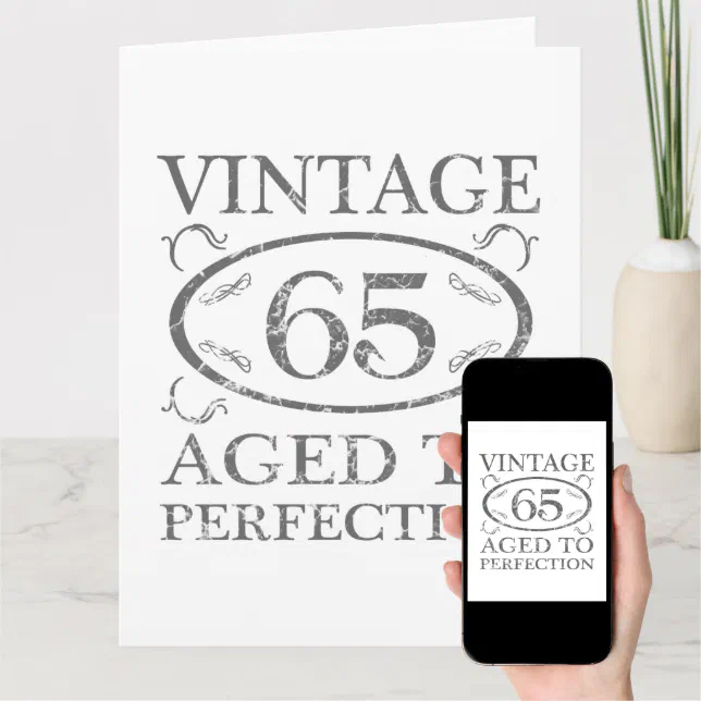 65th Birthday Vintage Card | Zazzle