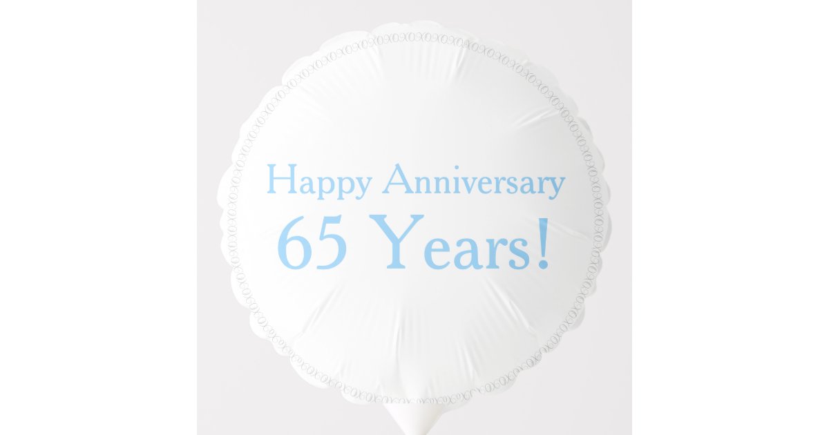 65th Wedding Anniversary Sky Blue Balloon | Zazzle