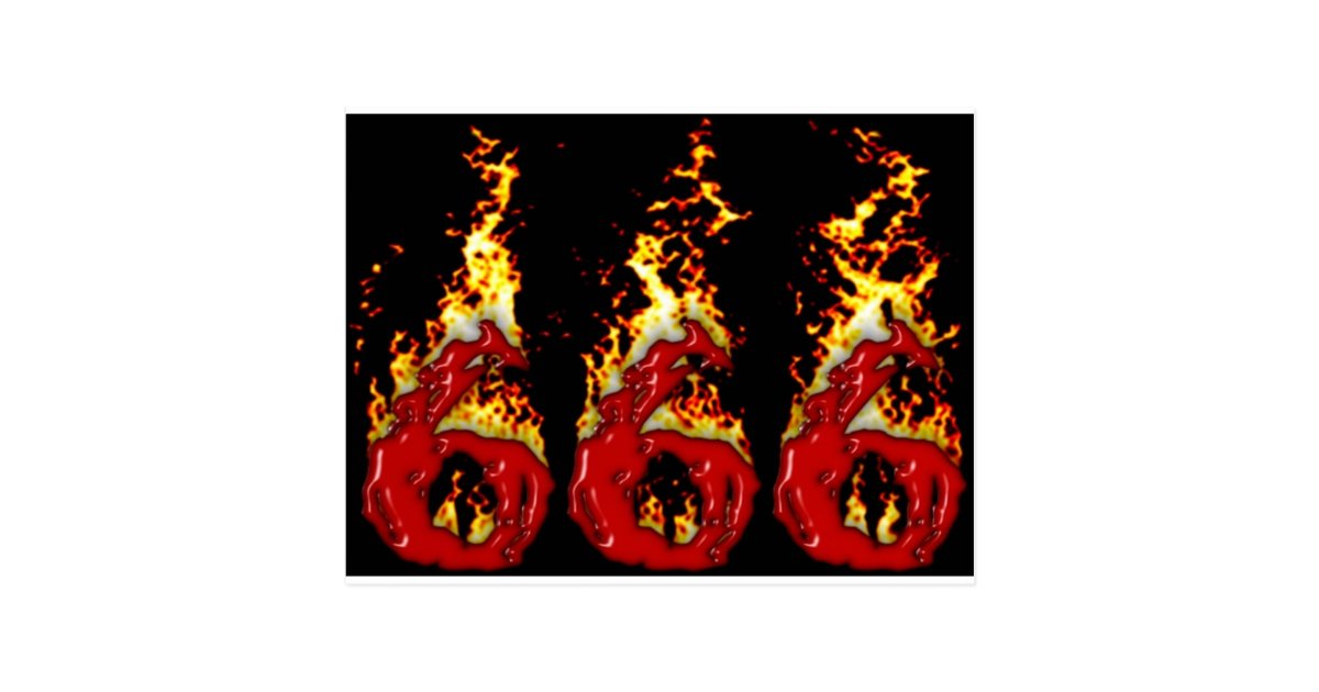 666 Blood & Fire Postcard | Zazzle.com