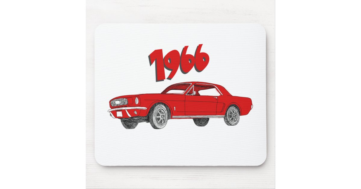 66 mustang mouse pad | Zazzle