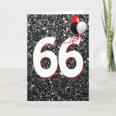 66th Birthday Balloons on Black Glitter Card | Zazzle