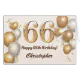 66th Birthday Gold Balloons Confetti Extra Large Card | Zazzle