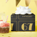 67th Birthday ~ Art Deco Inspired Look "67", Name Wrapping Paper | Zazzle