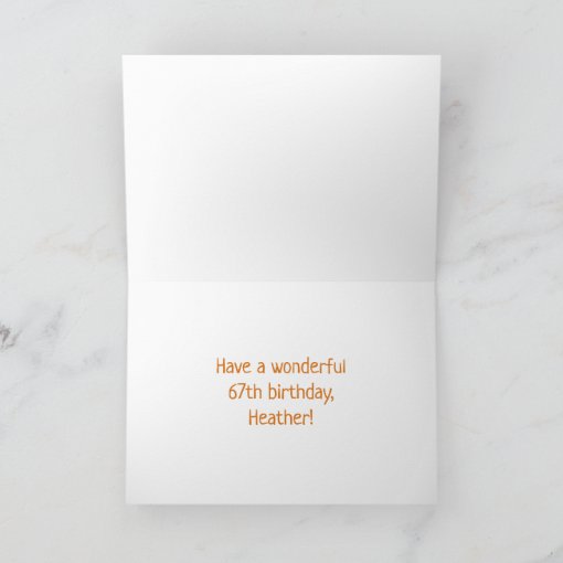 67th Birthday: Bold, Fun, Simple, Rainbow 67 Card | Zazzle