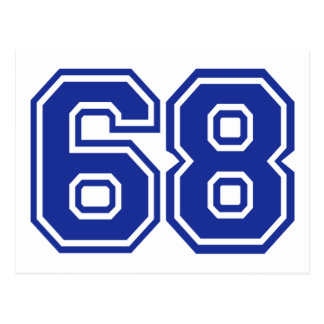 Number 68 Postcards | Zazzle