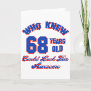 68 Years Birthday Cards | Zazzle