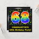 68th Birthday Party: Fun Music Symbols, Rainbow 68 Invitation | Zazzle