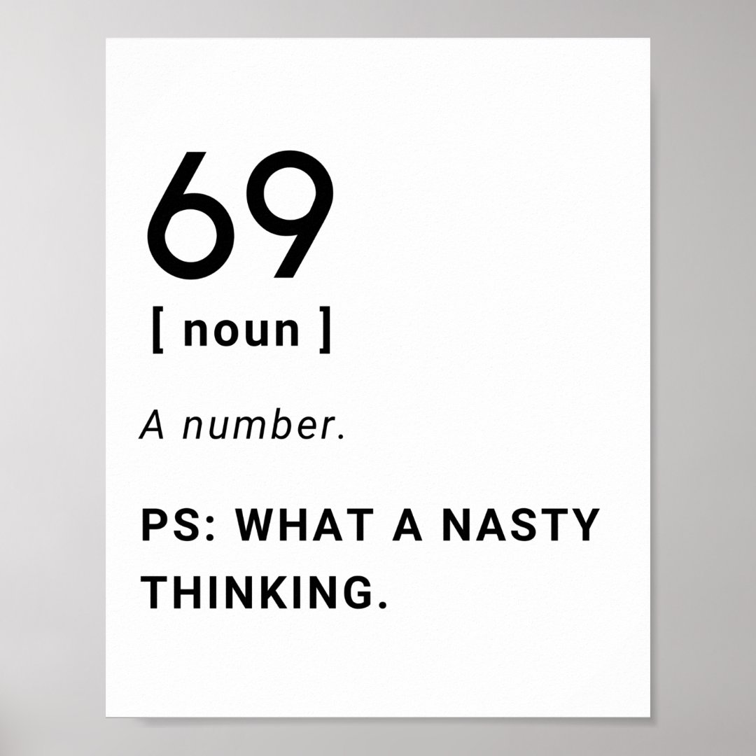 69 funny definition poster | Zazzle