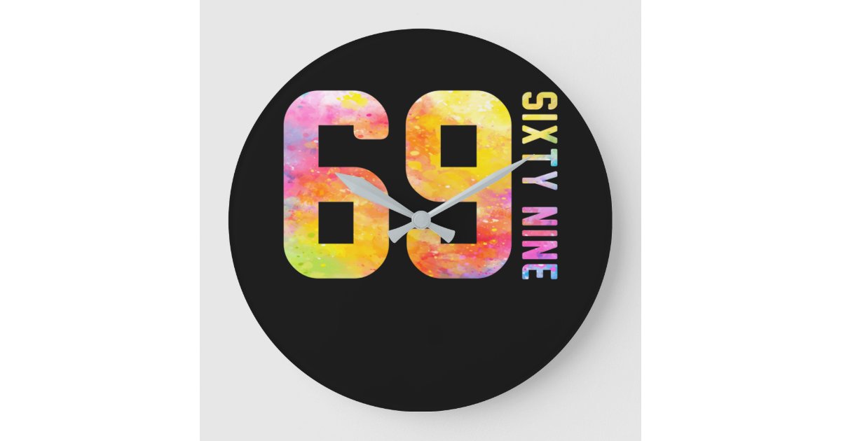 69 Year Old Sixty Nine Large Clock | Zazzle