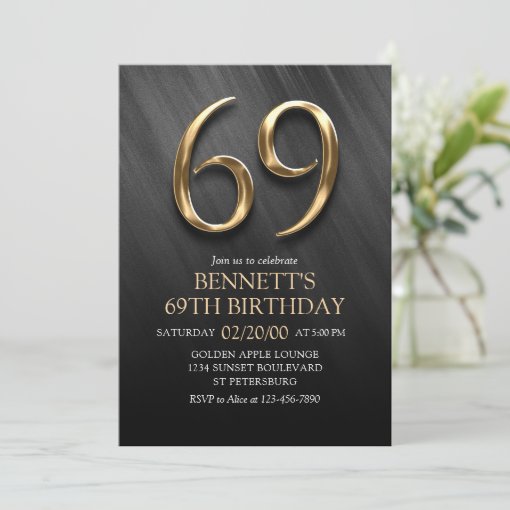 69th Birthday Invitation | Zazzle