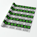 69th Birthday - Nerdy / Geeky Style "69" and Name Wrapping Paper | Zazzle