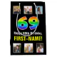 69th Birthday: Rainbow “69“, Custom Photos & Name Medium Gift Bag | Zazzle