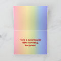 69th Birthday: Rainbow Text, Custom Photos & Name Card | Zazzle