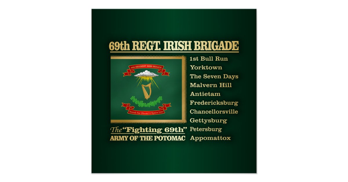 69th Regiment, Irish Brigade (BH) Poster | Zazzle