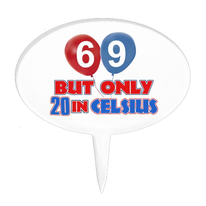 69th year old birthday designs cake topper | Zazzle.com