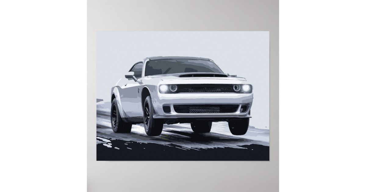 6.2L LAUNCH CONTROL HELLCAT DRAG RADIAL REDEYE USA POSTER | Zazzle