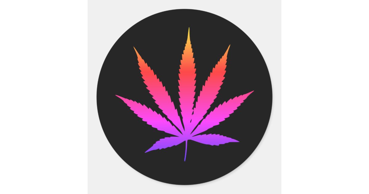 6 Large Rainbow Weed Sticker | Zazzle