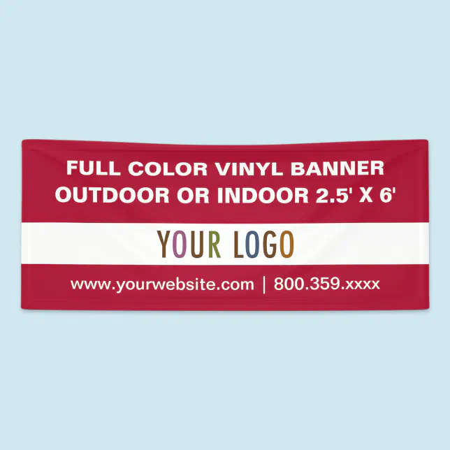 6' Outdoor or Indoor Vinyl Banner Custom Sign | Zazzle