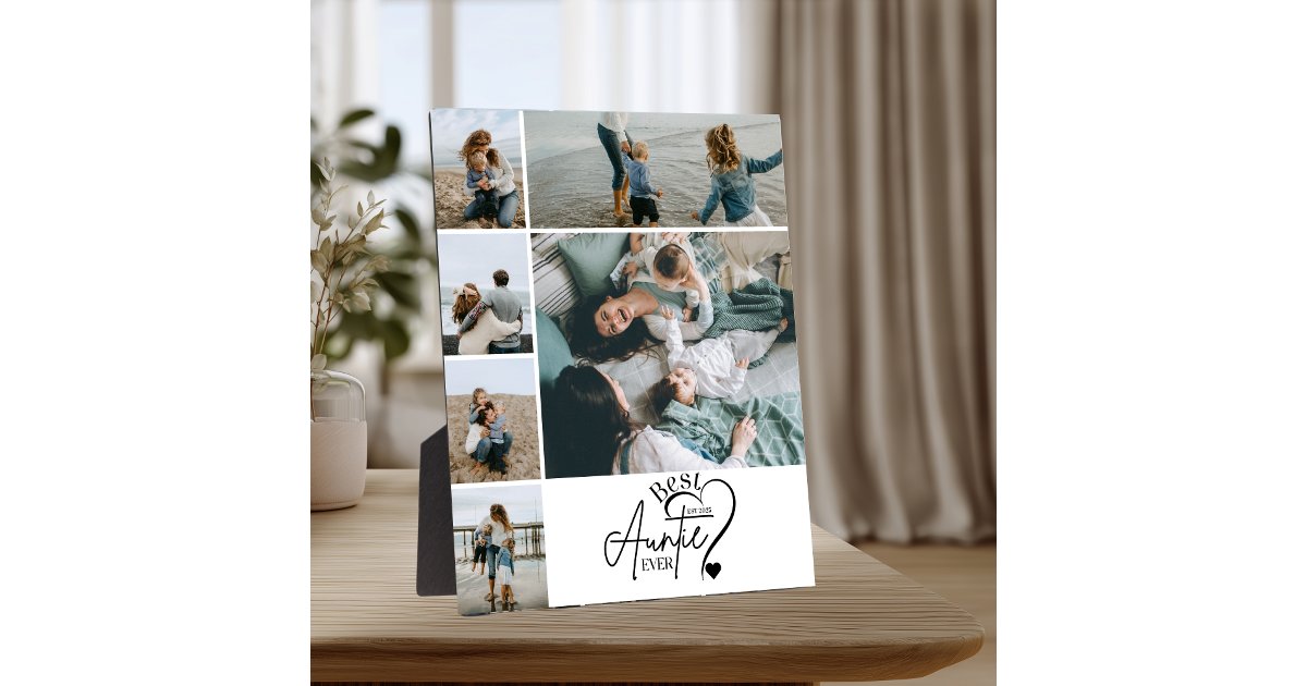6 Personalized Best Aunt Photo Collage Plaque | Zazzle