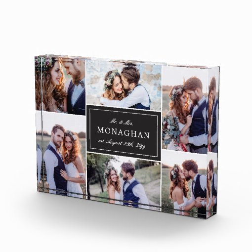 6 Photo Collage | Black | Zazzle