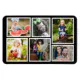 6 Photo Collage Black Create Your Own Refrigerator Magnet | Zazzle