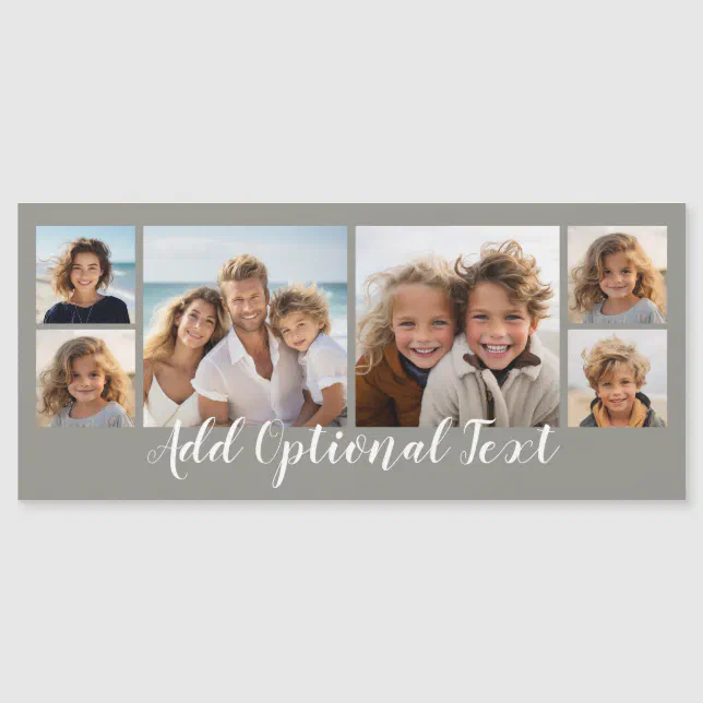 6 Photo Collage - can change color | Zazzle