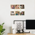 6 Photo Collage Gold Frames Custom Gold Text Foil Prints | Zazzle