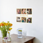 6 Photo Collage Gold Frames Custom Gold Text Foil Prints | Zazzle