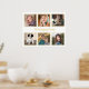 6 Photo Collage Gold Frames Custom Gold Text Foil Prints | Zazzle