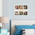 6 Photo Collage Gold Frames Custom Gold Text Foil Prints | Zazzle