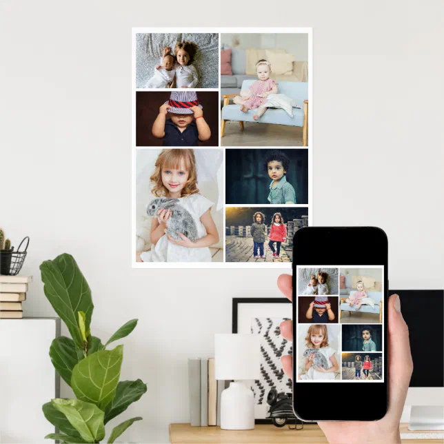 6 Photo Collage Personalized Poster | Zazzle