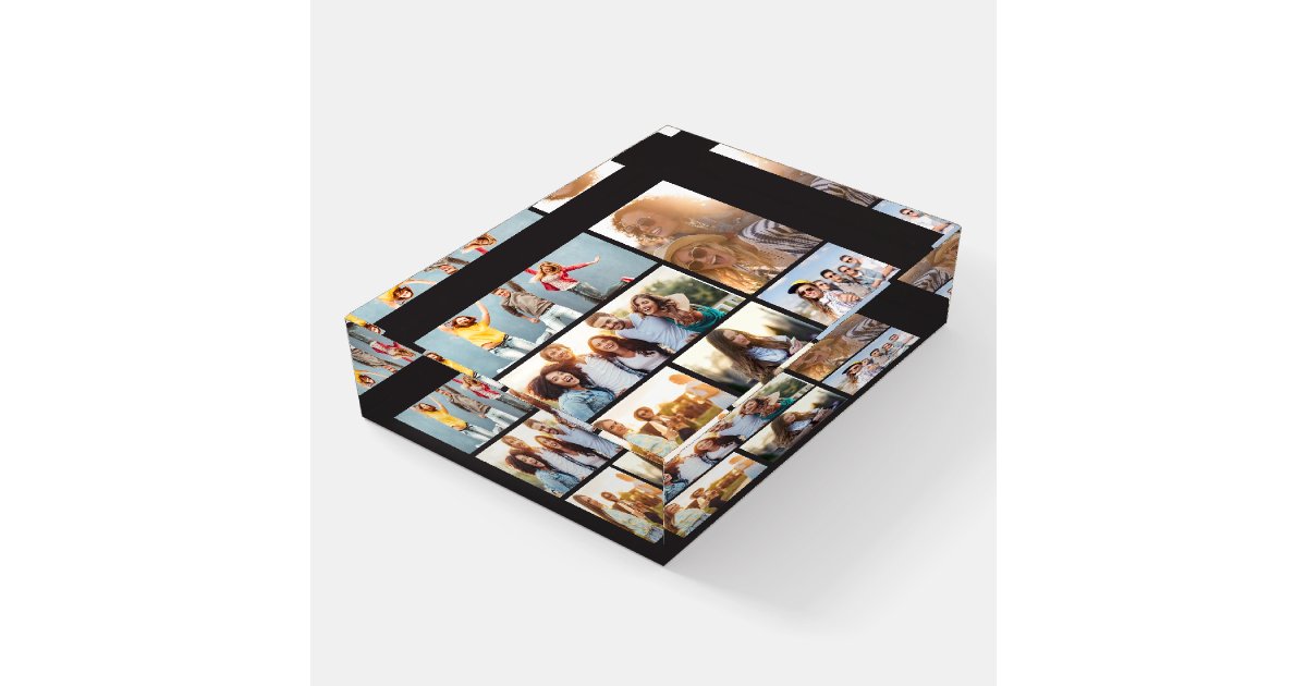 6 Photo Collage Template Personalize Paperweight | Zazzle
