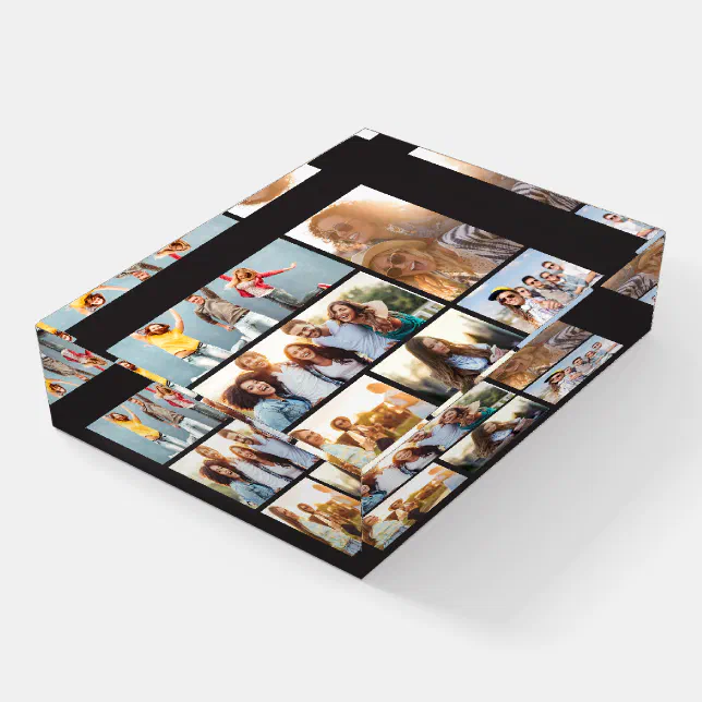 6 Photo Collage Template Personalize Paperweight | Zazzle