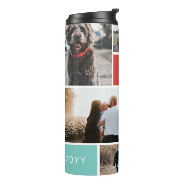 6 Photo Collage Thermal Tumbler | Zazzle
