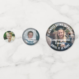 6 Photo Graduation Inspirational Graduate Picture Confetti | Zazzle