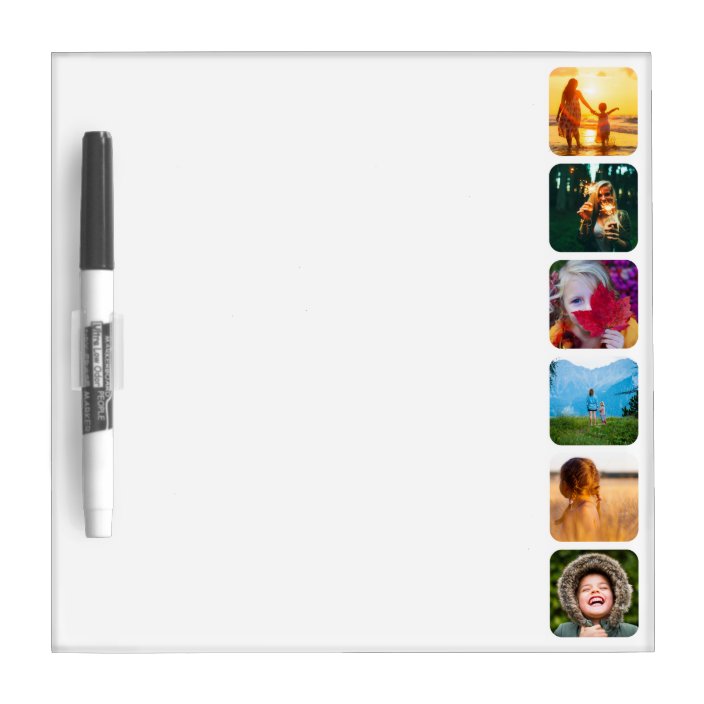 6 Photo Template Sketch Dry Erase Board | Zazzle