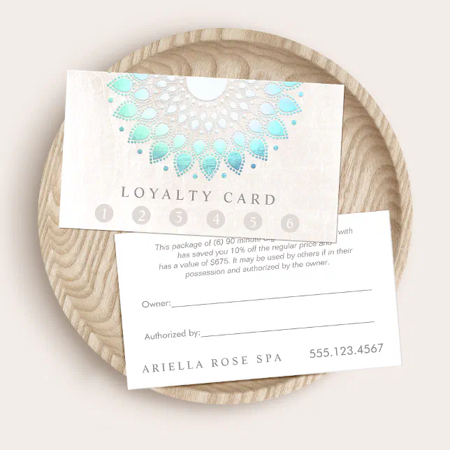 6 Punch Customer Loyalty Massage Spa Lotus | Zazzle