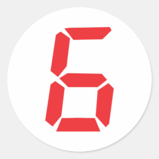 Number Six Stickers | Zazzle