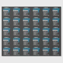 6 Stages of Marathon Running Runner Triathlon Run Wrapping Paper | Zazzle
