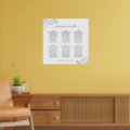 6 Table Lacy Wedding Seating Chart Lavender White | Zazzle