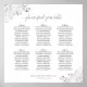 6 Table Lacy Wedding Seating Chart Lavender White | Zazzle