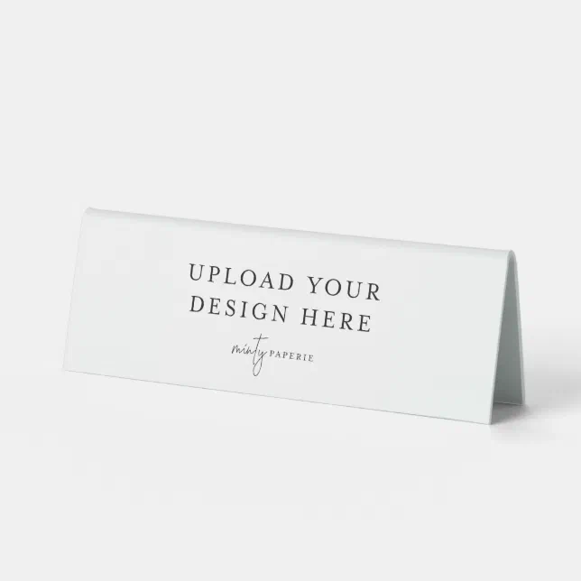 6" x 2" Plastic Name Plate Table Tent Sign | Zazzle