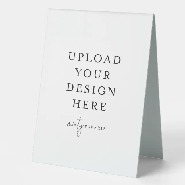 6" x 8" Plastic Table Tent Sign | Zazzle