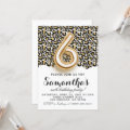 6th Birthday Leopard Animal Print Invitation | Zazzle