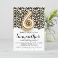 6th Birthday Leopard Animal Print Invitation | Zazzle
