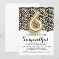 6th Birthday Leopard Animal Print Invitation | Zazzle