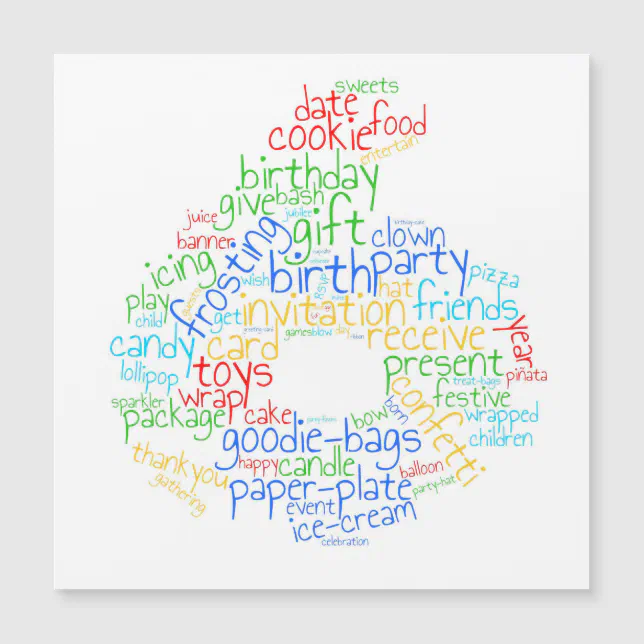 6th Birthday Magnetic Card | Zazzle