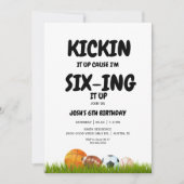 6th Boy's Kickin it Up Birthday Party Invitation | Zazzle