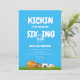 6th Boy's Kickin it Up Blue Birthday Party II Invitation | Zazzle
