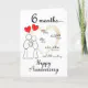 6th Month Anniversary Card with heart balloons | Zazzle